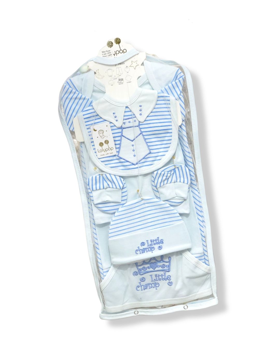 Infant 7-Piece Starter Set – Tie Design | Baby Gift Pack for Newborn ...