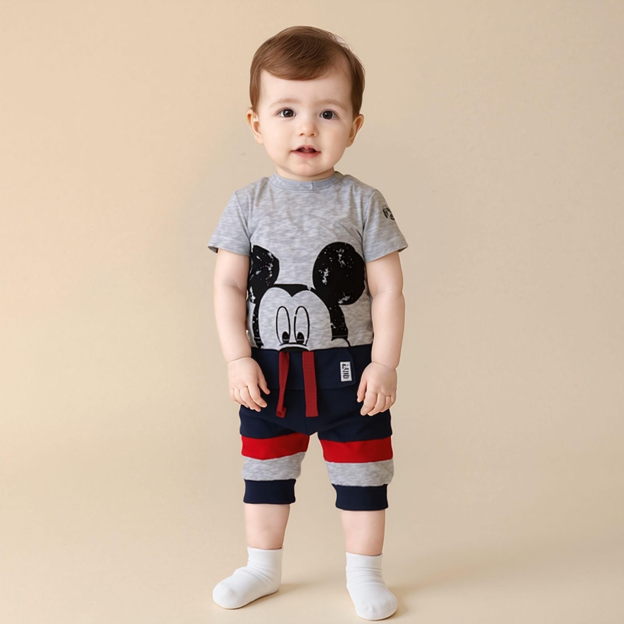 Baby Boy Mickey Mouse 2PCS Suit | Cartoon Outfit for Kids – Mini Teens